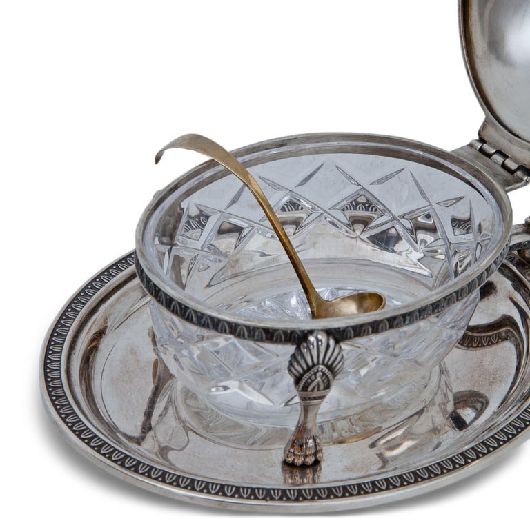 Silver Box with Spoon, 19th Century For Sale at 1stDibs