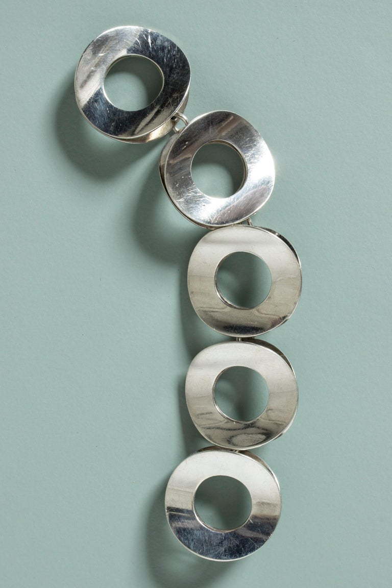 Silver Bracelet by Tone Vigeland for Plus, Norway, 1960s at 1stDibs