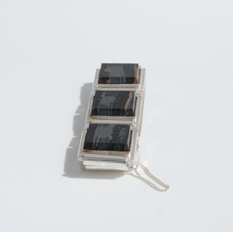 Silver Bracelet Made by Borgila, Sweden in 1979 For Sale at 1stDibs