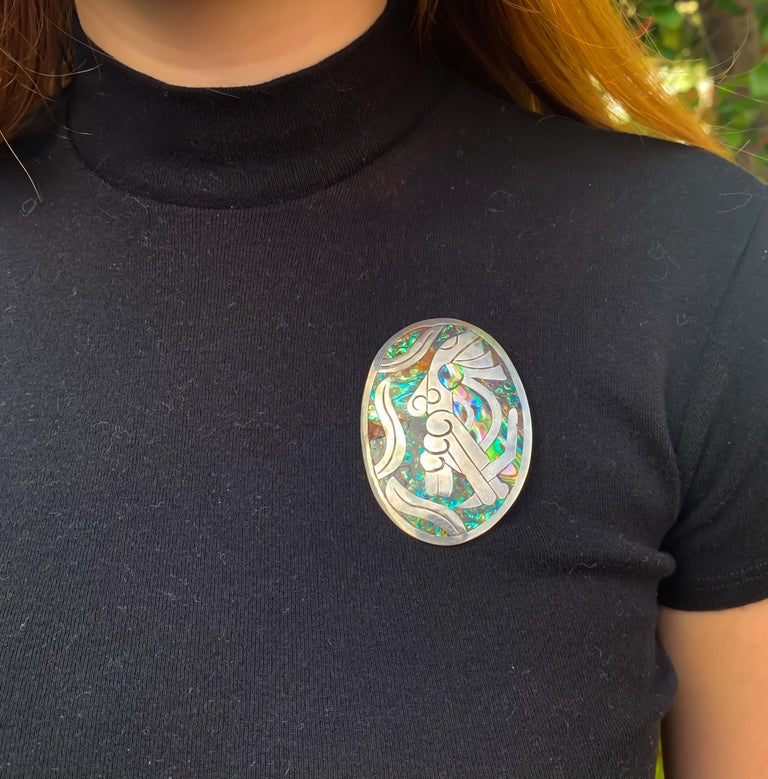 Silver Brooch For Sale at 1stDibs