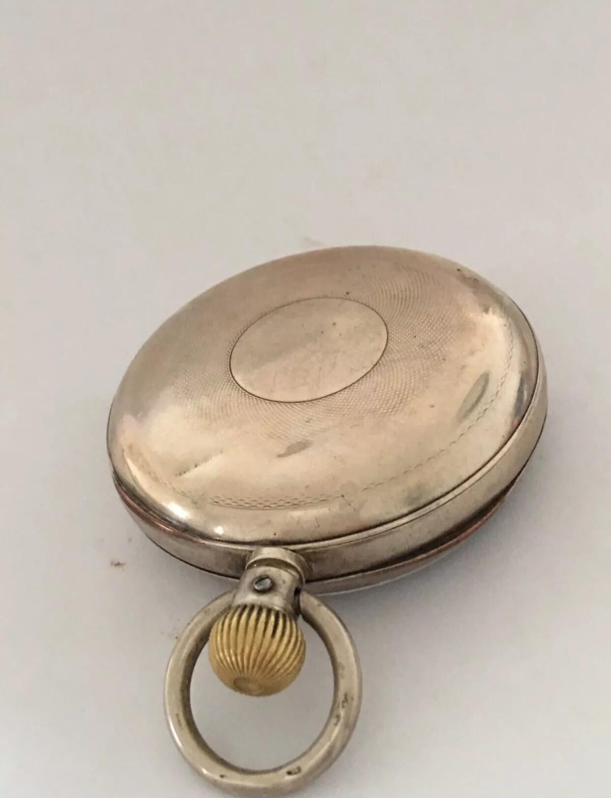 Silver Cased Swiss Lever Chronograph Centre Seconds Pocket Watch For ...