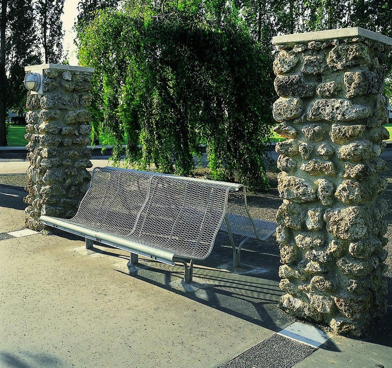 Silver Catalano Bench 90's Outdoor Seating Handmade in Spain For Sale ...