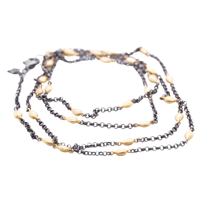 Silver Chain with 24K Beads by Kurtulan of Istanbul, Turkey For Sale at ...