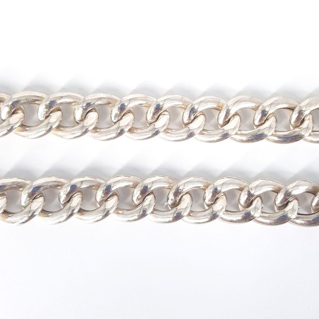 Silver Chunky Necklace For Sale at 1stDibs