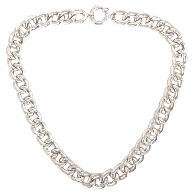 Silver Chunky Necklace For Sale at 1stDibs