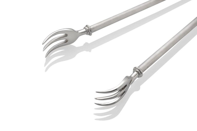 Silver Claw Ice Tongs For Sale at 1stDibs