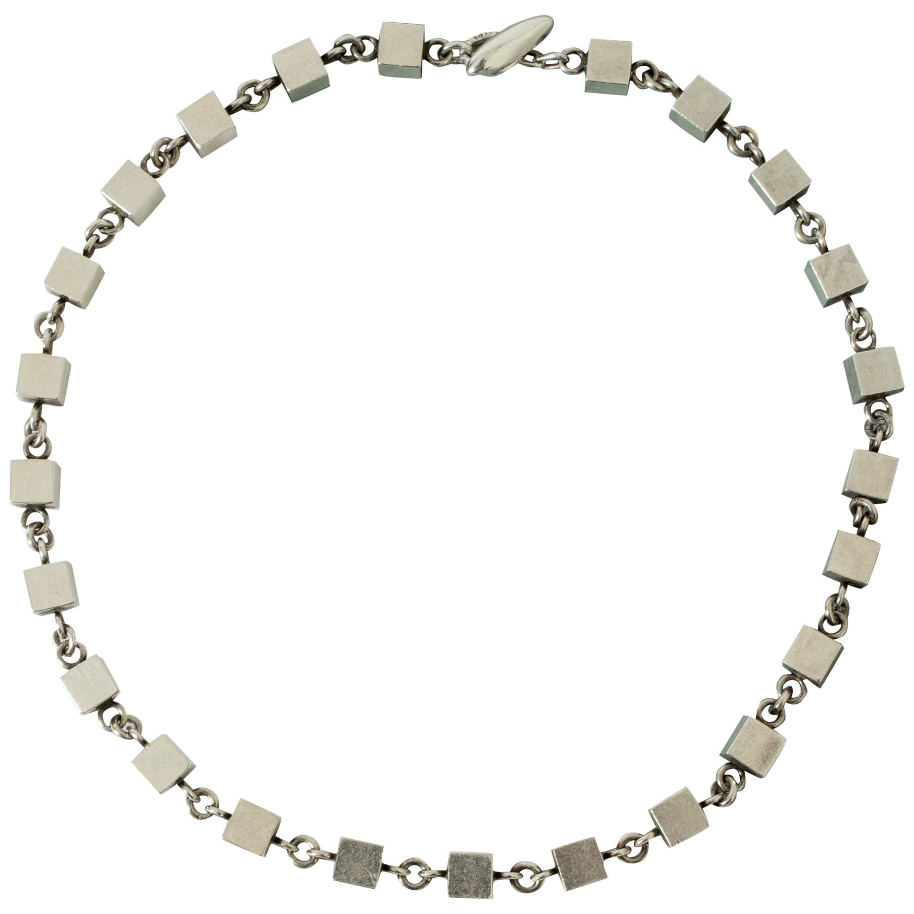 Silver "Squares" Collier by Sigurd Persson, Stigbert, 1962 For Sale at ...