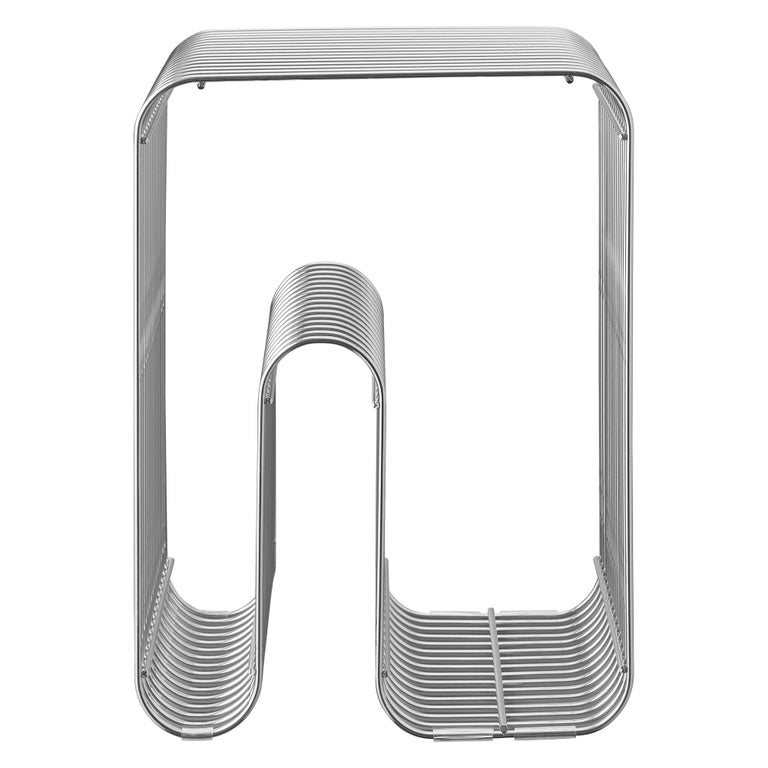 Silver Contemporary Stool For Sale at 1stDibs