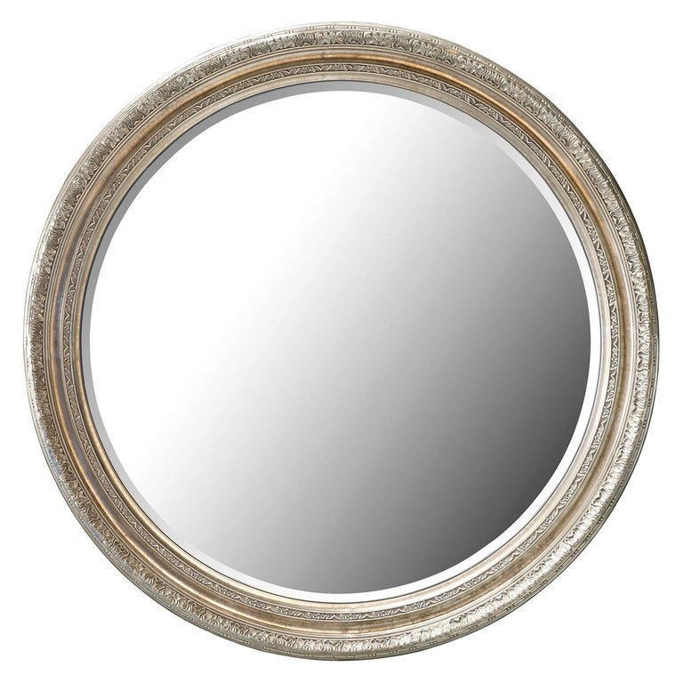Silver Crown Mirror at 1stDibs