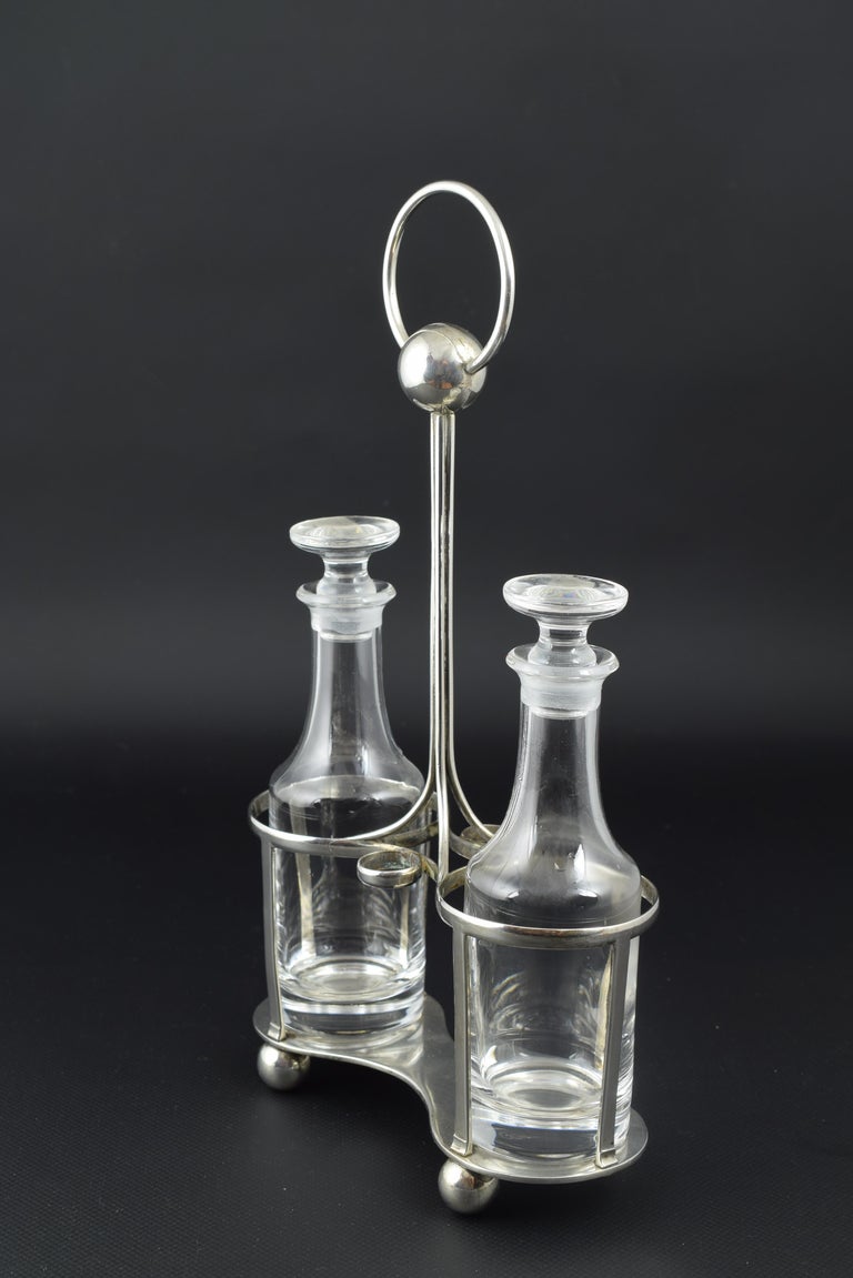 Silver Cruet Stand, García Calvo, Valladolid, Spain, circa 1900, with ...