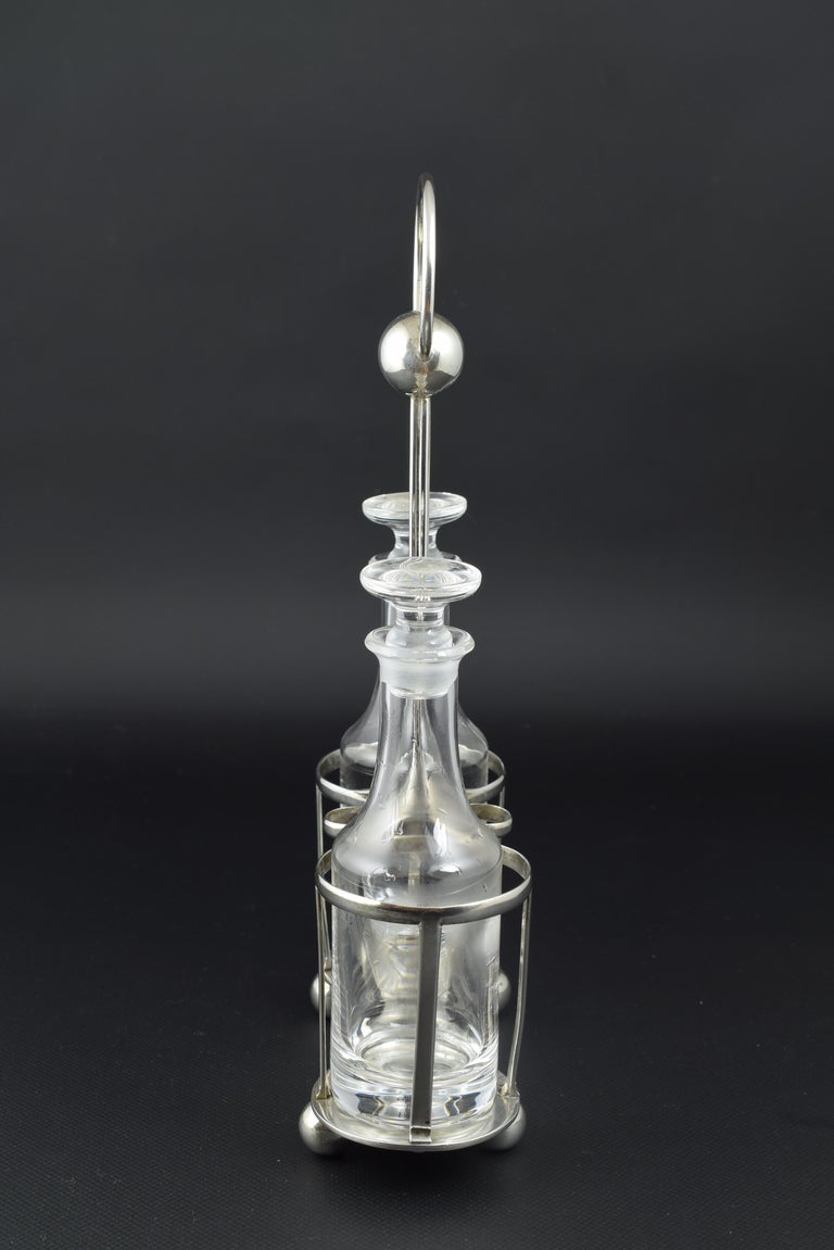 Silver Cruet Stand, García Calvo, Valladolid, Spain, circa 1900, with ...