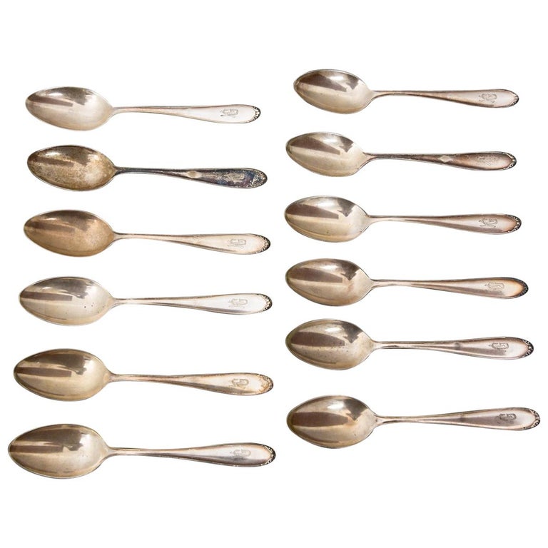 Silver Dinner Spoons, Bruckmann and Söhne, 12 Pieces For Sale at ...