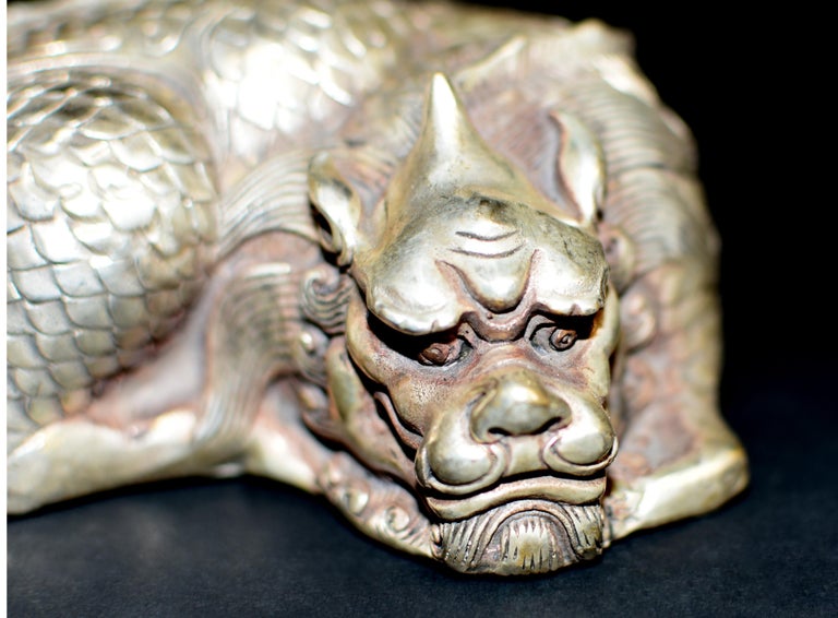 Silver Dragon Paperweight For Sale at 1stDibs
