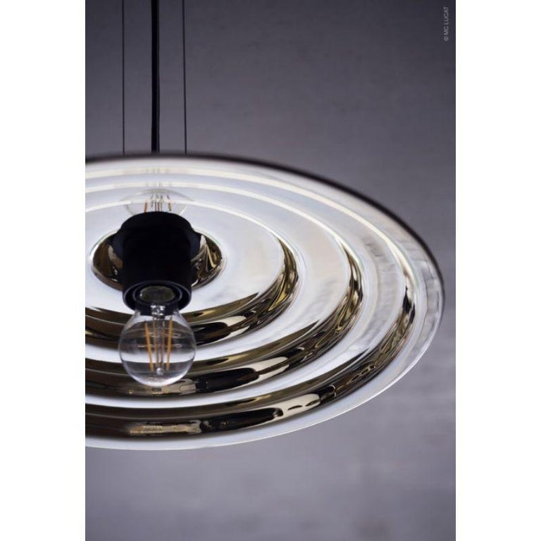 Silver Echo Ceiling Light, Large by Radar For Sale at 1stDibs