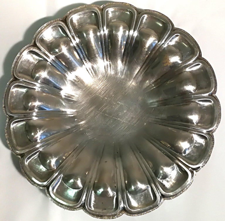 Silver Embossed Centerpiece For Sale at 1stDibs