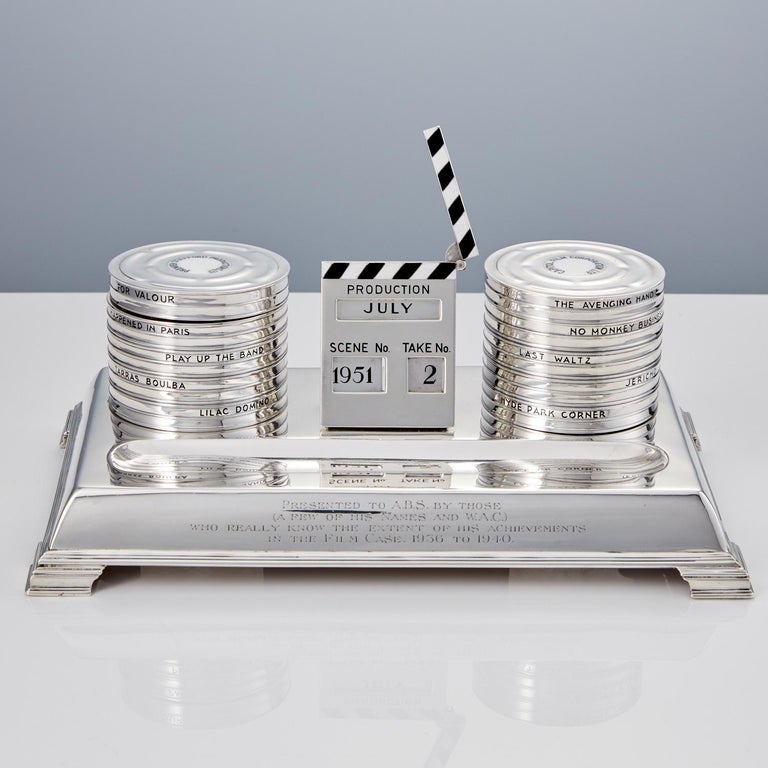 Silver and Enamel Film Inkstand by Goldsmiths and Silversmiths Company ...