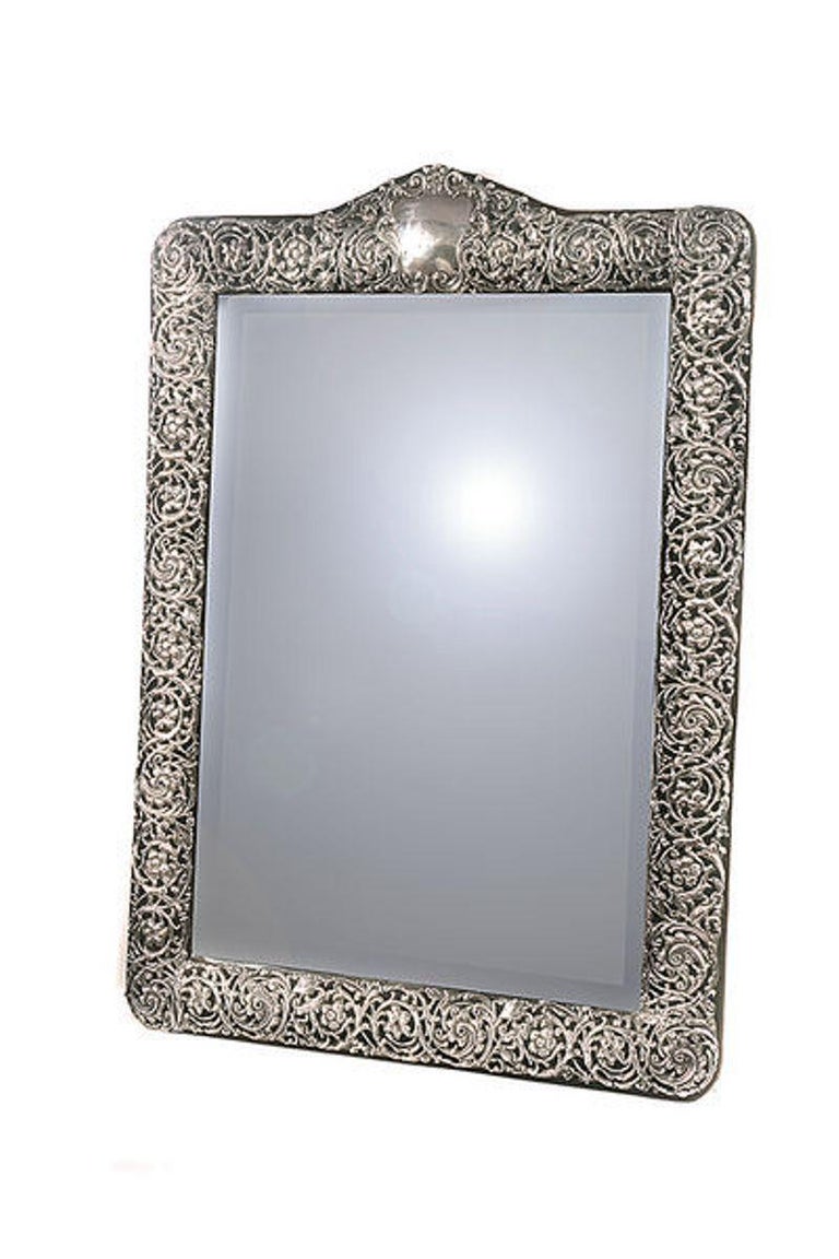 Silver Filigree Dressing Table Mirror Hallmarked Birmingham, 1901 For ...