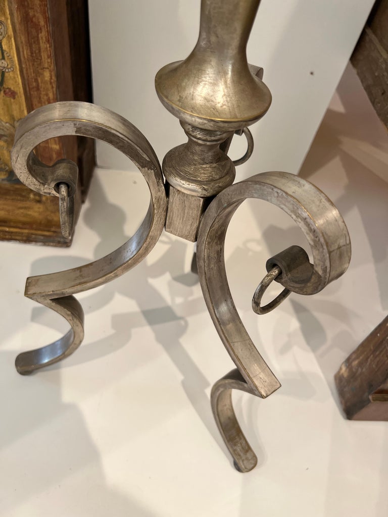 Silver Floor Lamp For Sale at 1stDibs