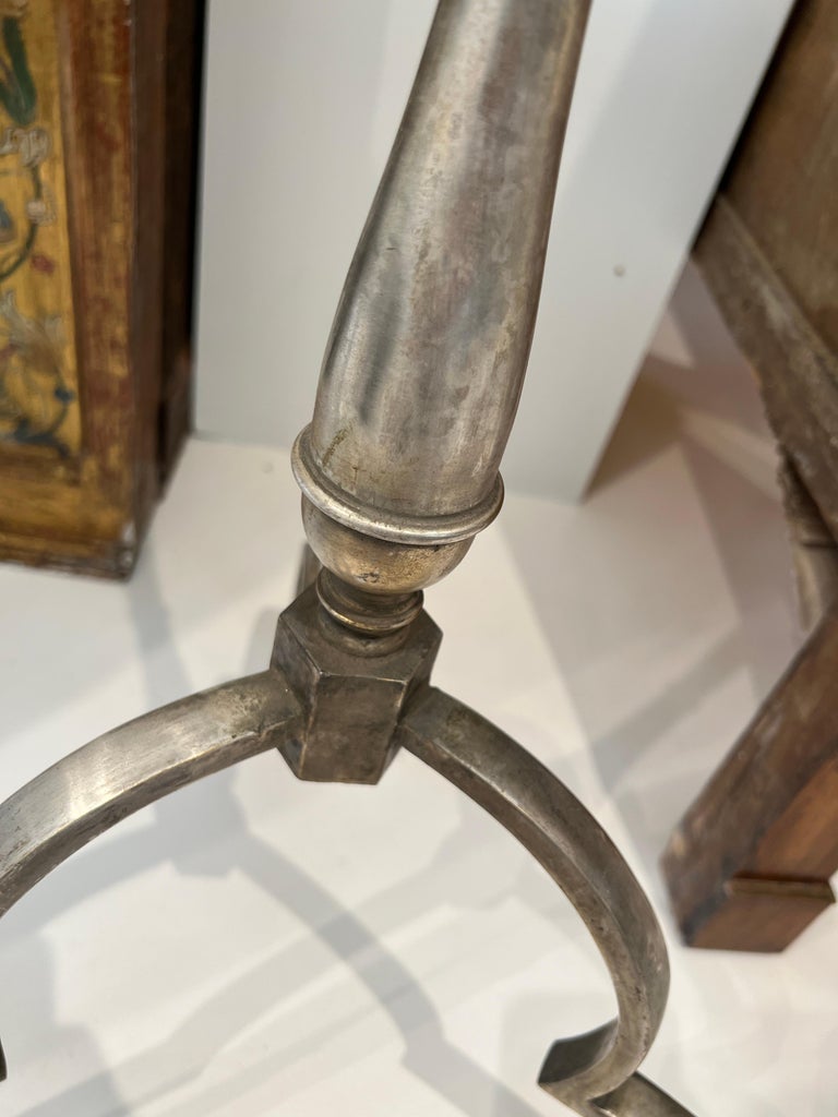 Silver Floor Lamp For Sale at 1stDibs