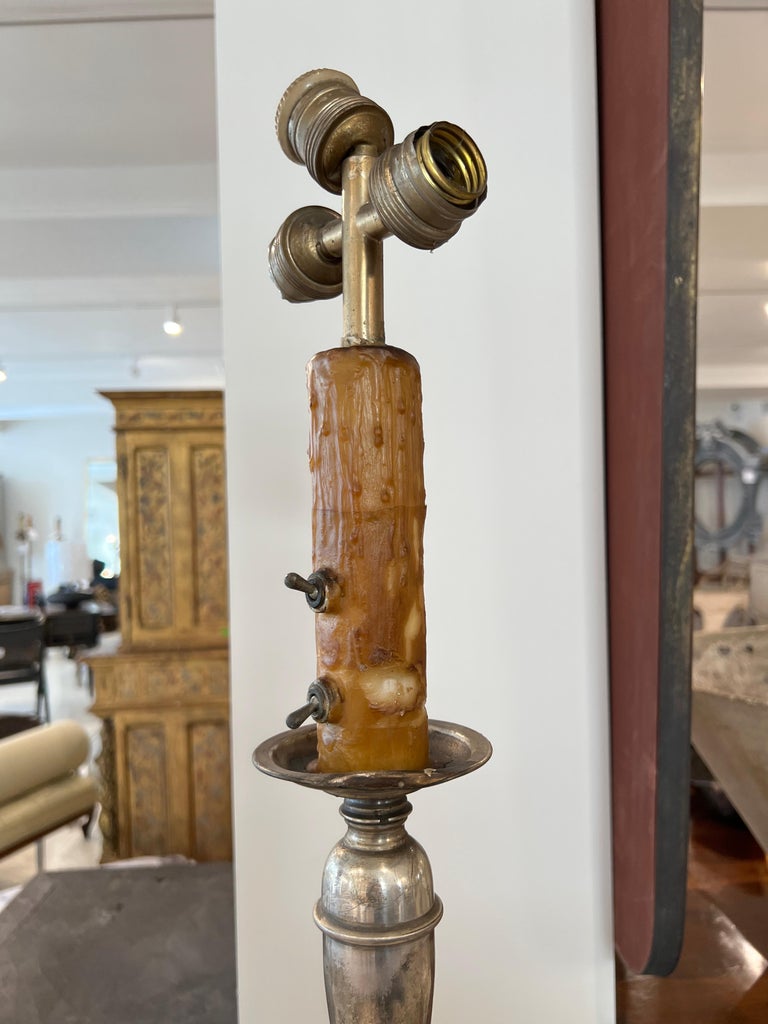 Silver Floor Lamp For Sale at 1stDibs