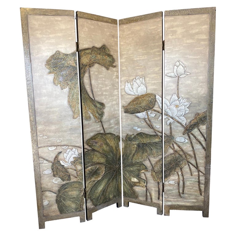 Silver Floor Screen For Sale at 1stDibs