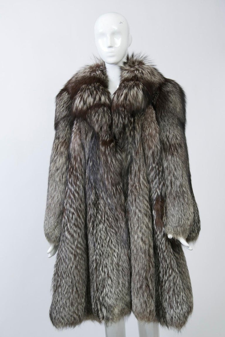 Silver Fox Coat For Sale at 1stDibs