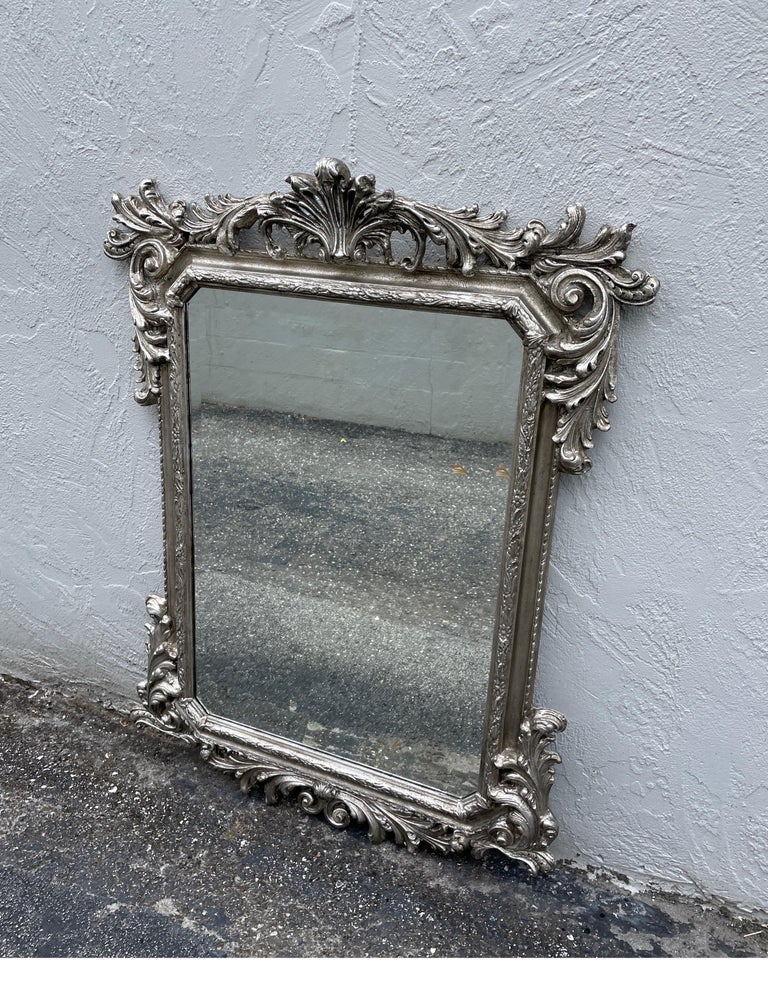 Silver Gilded Mirror by Decorative Arts Studio For Sale at 1stDibs