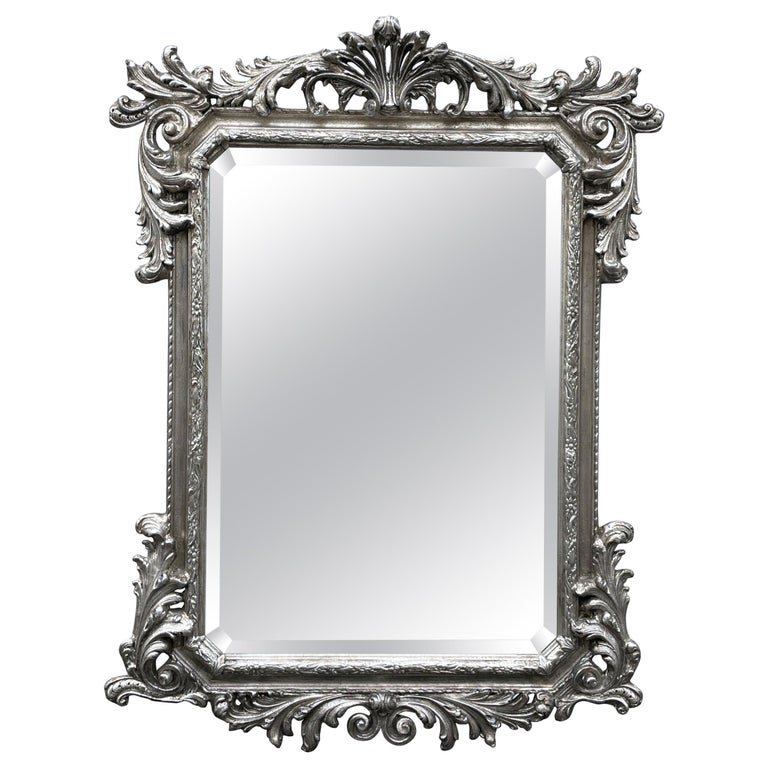 Silver Gilded Mirror by Decorative Arts Studio For Sale at 1stDibs