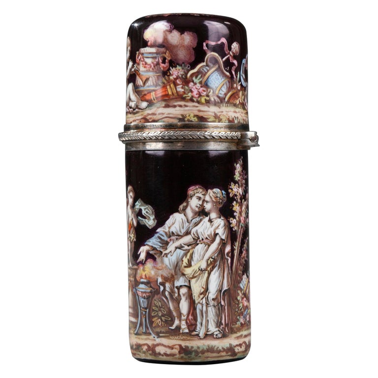 Silver Gilt and Enamel Perfum Bottle, Late 19th Century French ...
