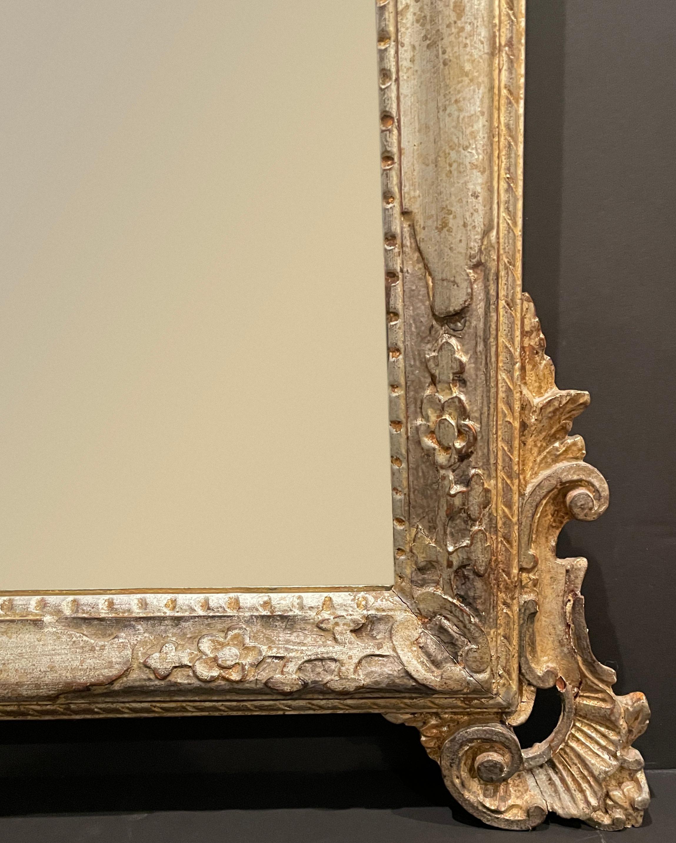 Silver Gilt Carved Venetian Rococo Mirror For Sale at 1stDibs