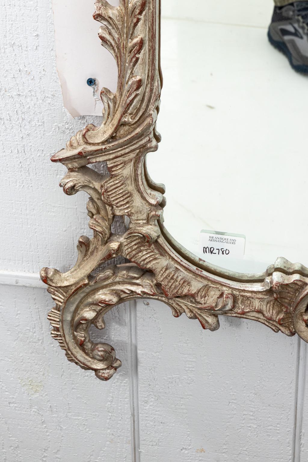 Silver Gilt French Mirror with Phoenix at 1stDibs