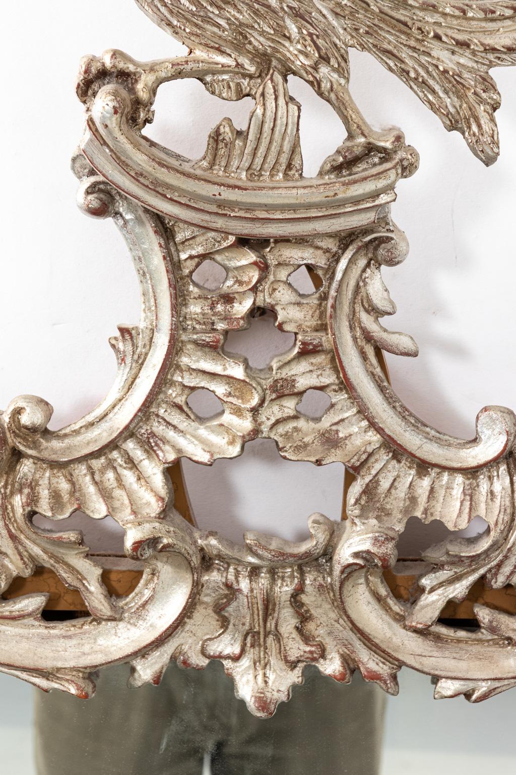 Silver Gilt French Mirror with Phoenix at 1stDibs
