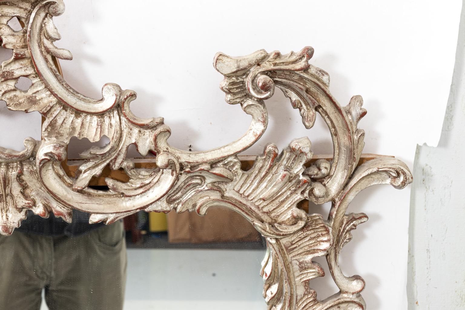 Silver Gilt French Mirror with Phoenix at 1stDibs