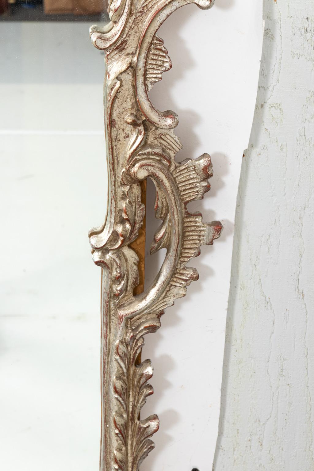 Silver Gilt French Mirror with Phoenix at 1stDibs