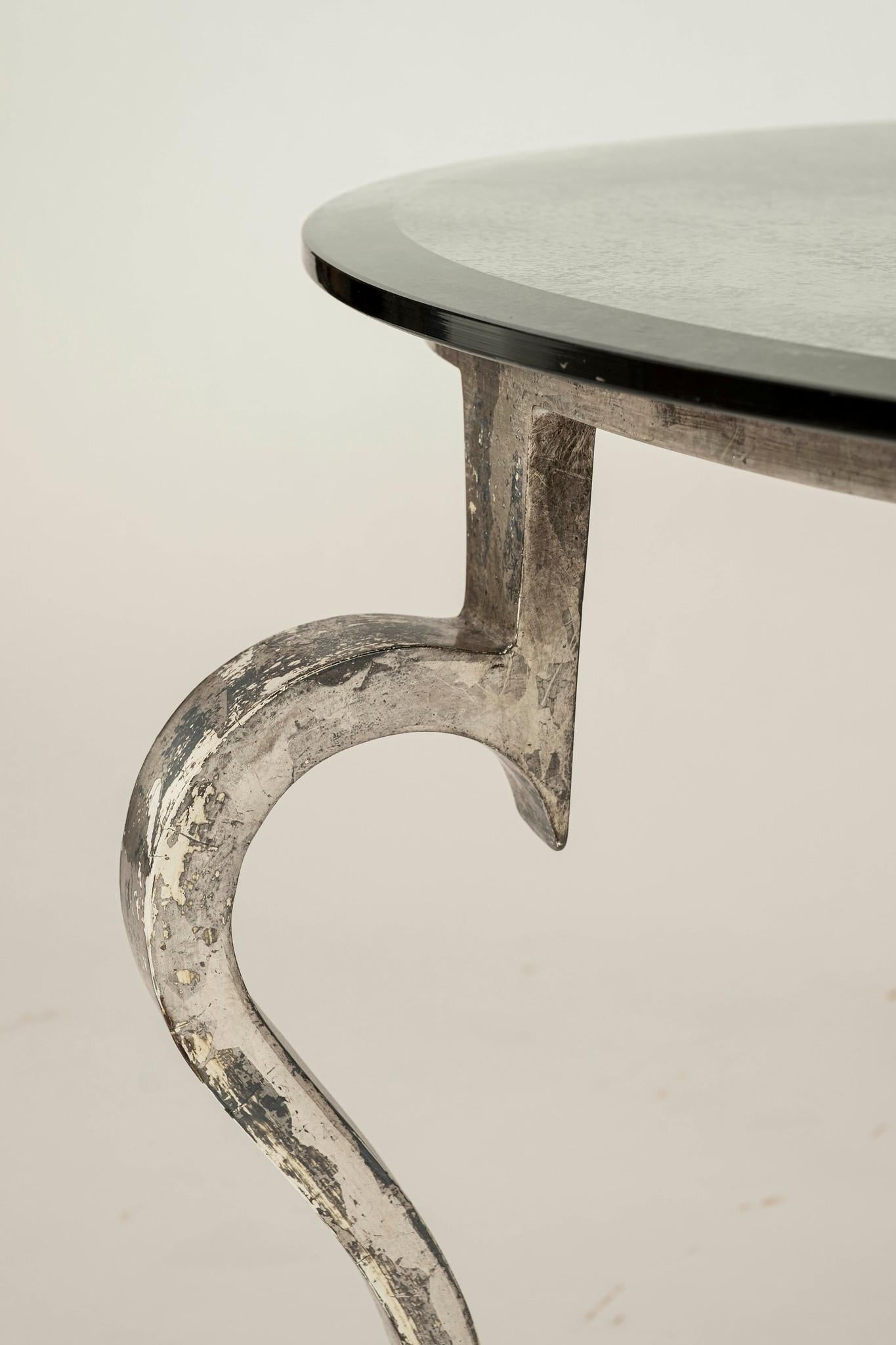Silver Gilt Iron Cocktail Table For Sale at 1stDibs