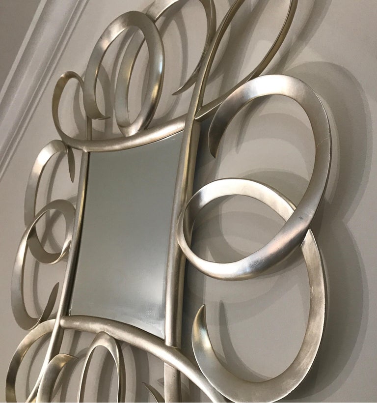 Silver Giltwood Swirl Mirror by Christopher Guy For Sale at 1stDibs ...