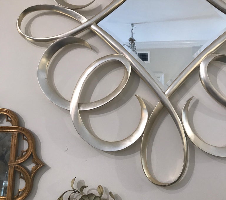 Silver Giltwood Swirl Mirror by Christopher Guy For Sale at 1stDibs ...