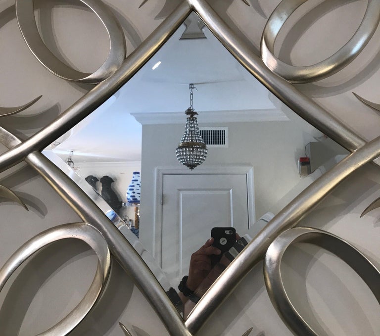 Silver Giltwood Swirl Mirror by Christopher Guy For Sale at 1stDibs ...