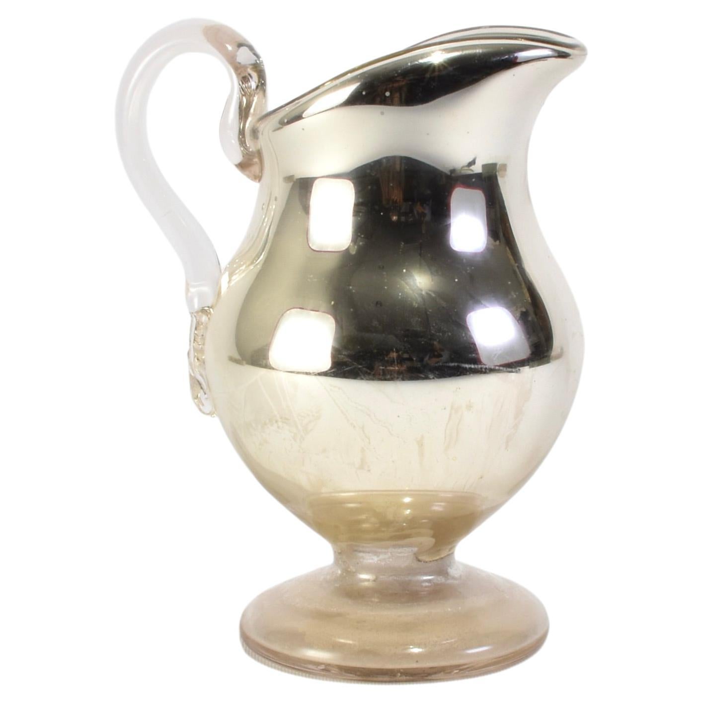 Silver Glass Pitcher For Sale at 1stDibs