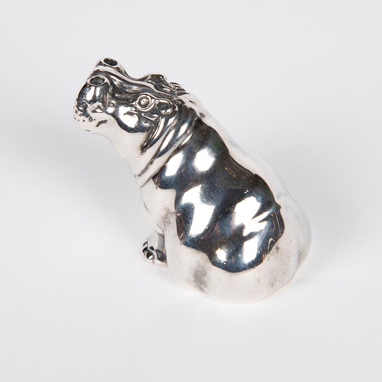 Silver Hippopotamus Salt and Pepper Shakers at 1stDibs