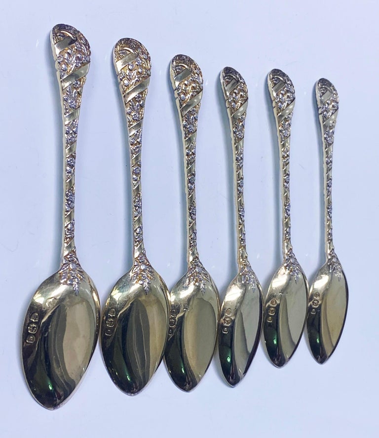Silver Ice Cream or Fruit Spoons London 1895 Goldsmiths and ...