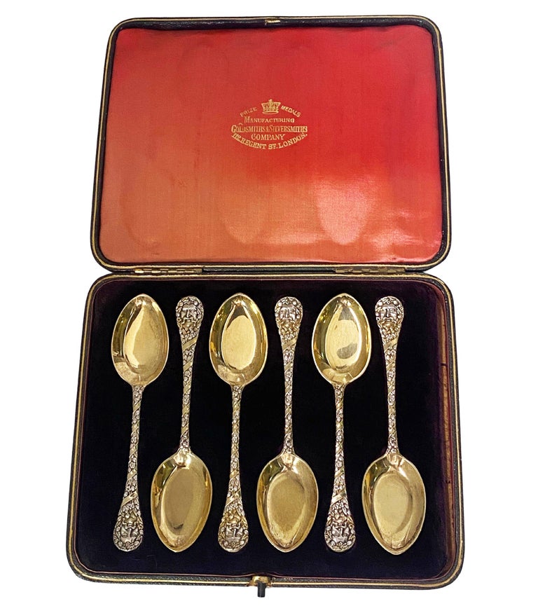 Silver Ice Cream or Fruit Spoons London 1895 Goldsmiths and ...