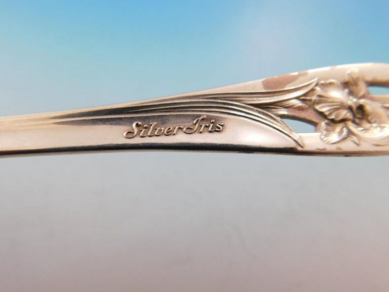 Silver Iris by International Sterling Silver Flatware Set for 8 Service ...