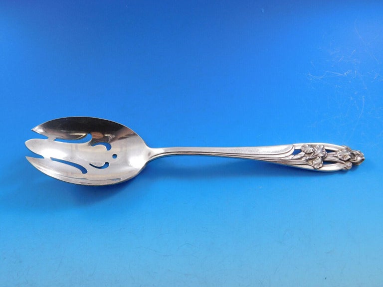 Silver Iris by International Sterling Silver Flatware Set for 8 Service ...