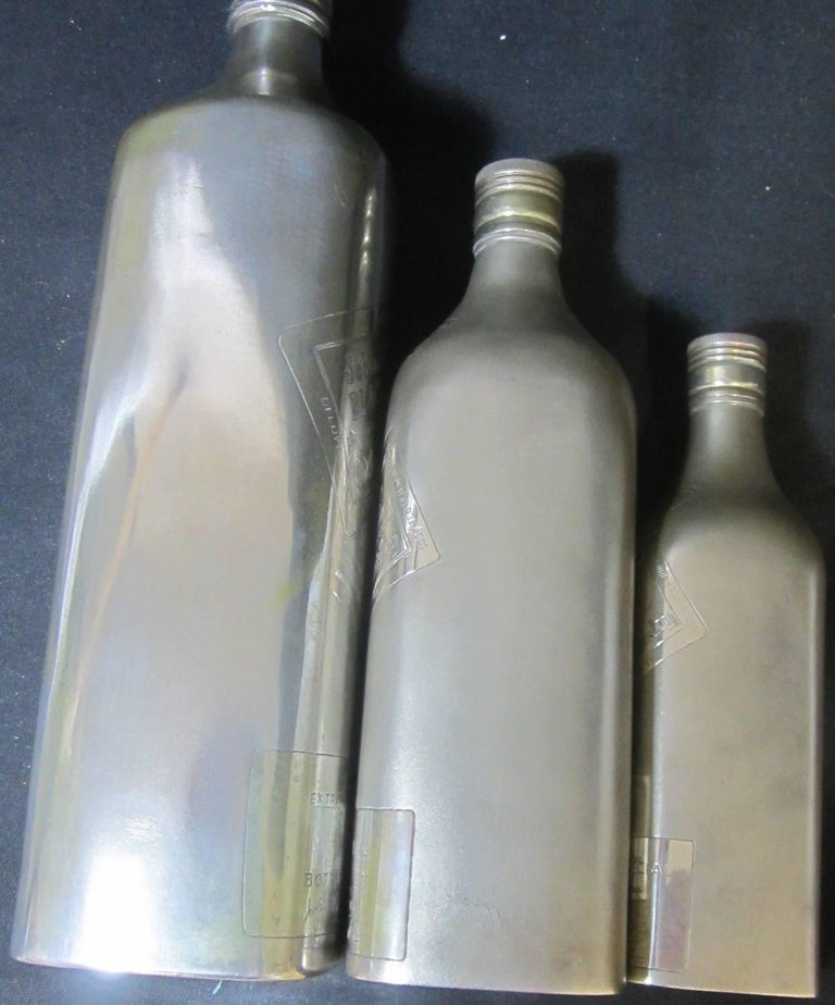 Silver Johnnie Walker Bottles at 1stDibs
