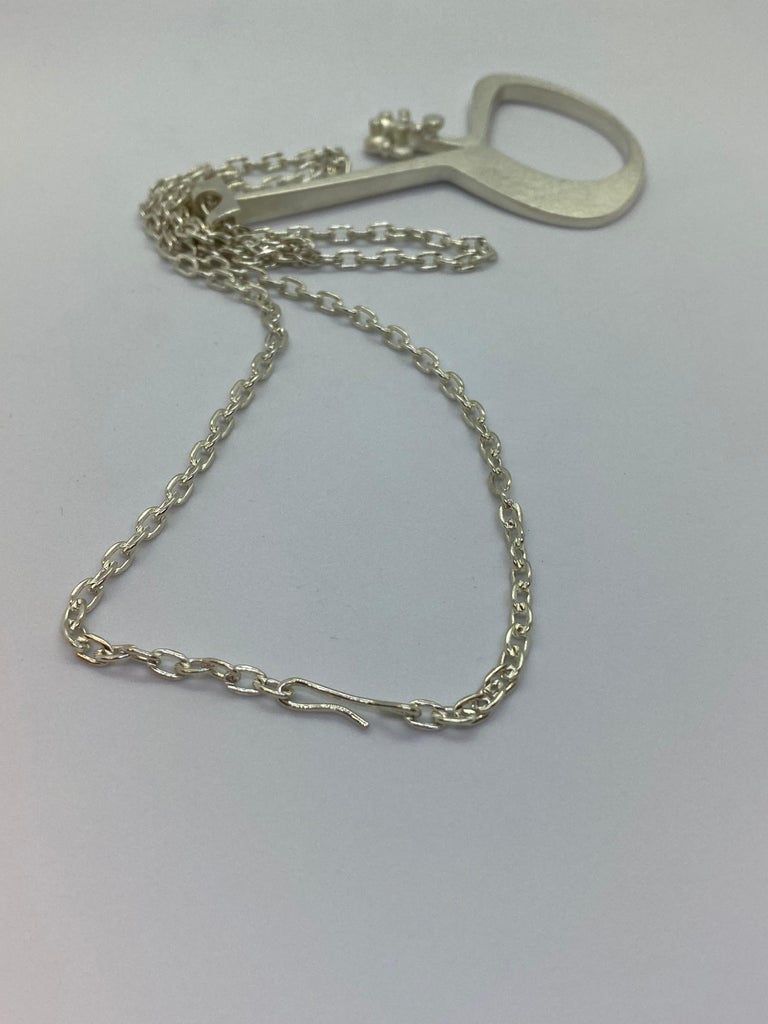 Silver Jorma Laine Turun Hopea 1973 Abstract Necklace For Sale at 1stDibs