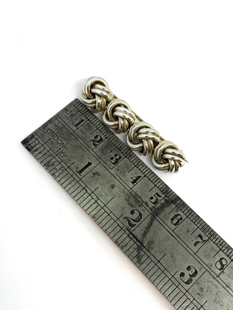 Silver Knot Brooch Tillander Helsinki Finland For Sale at 1stDibs