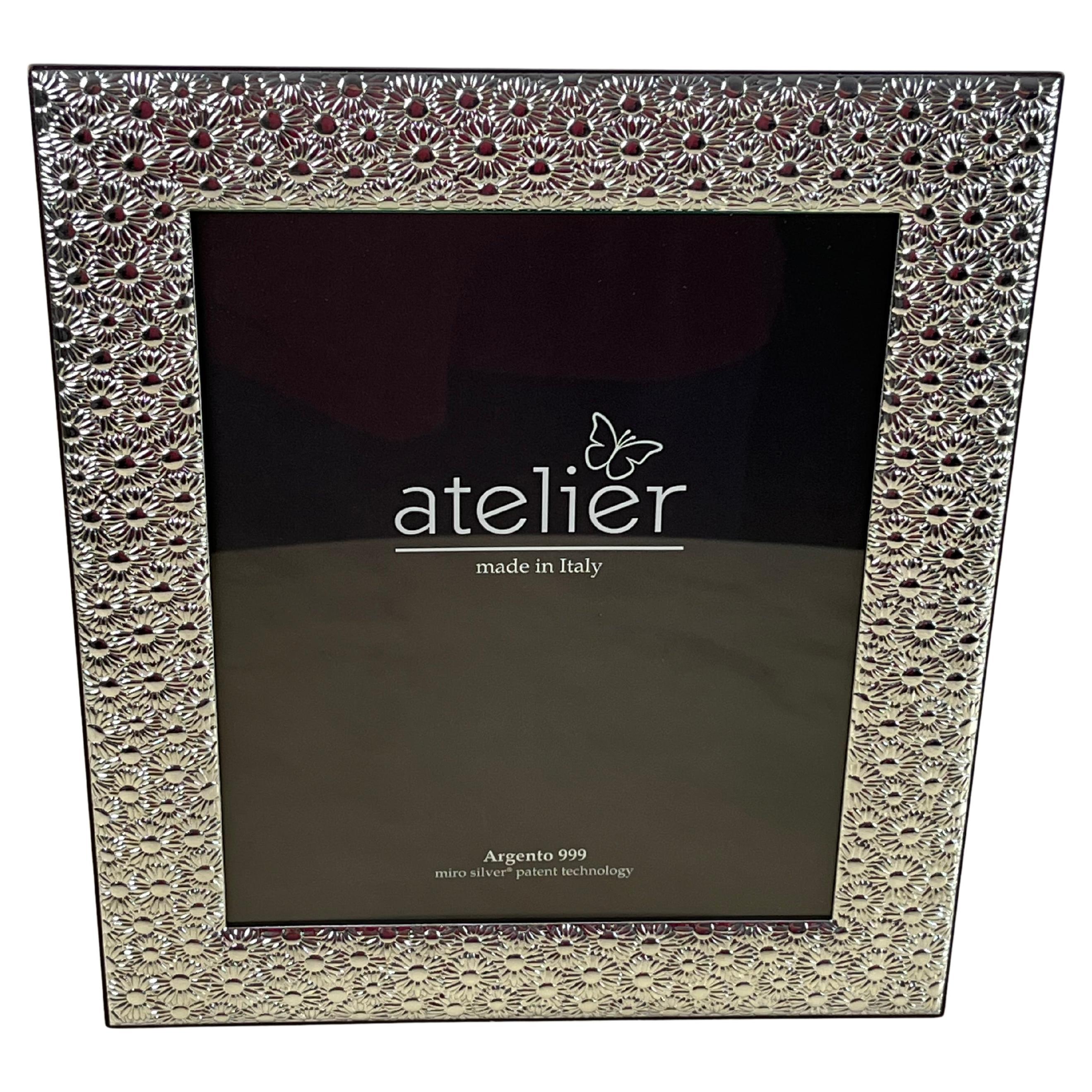 Marco de fotos de plata laminada esmaltada, fabricado en Italia, 20 x ...