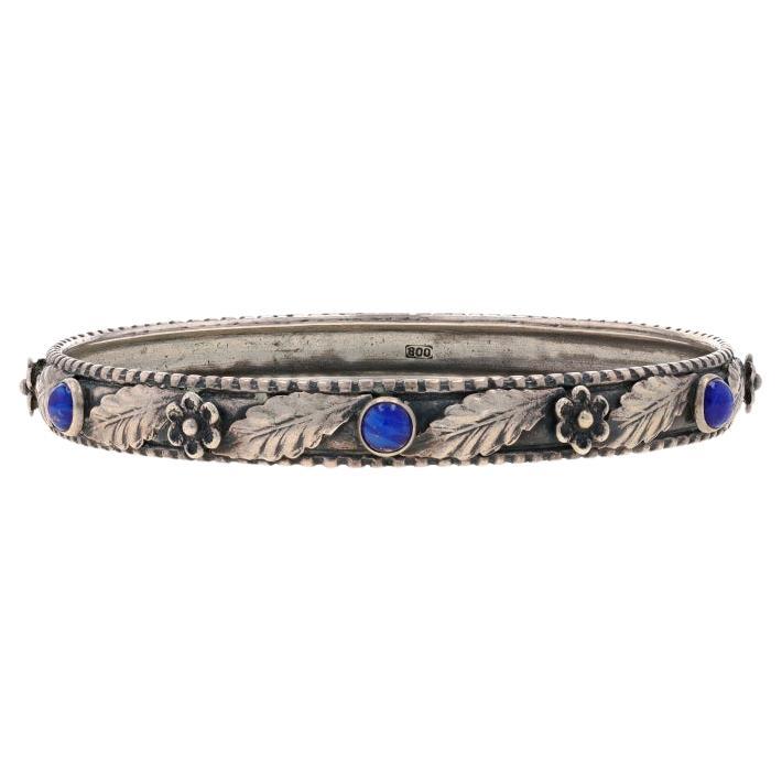 800 SIlver Carnelian Morrocan Berber Hinged Bangle Bracelet #17901 For ...