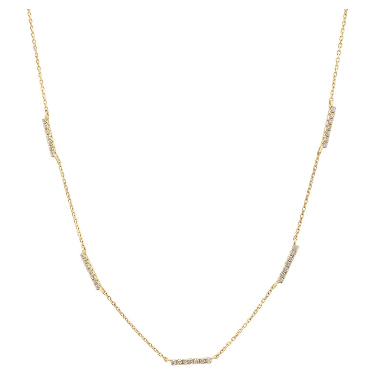 Silver Lining Choker, 18k Solid Gold with Diamonds For Sale at 1stDibs